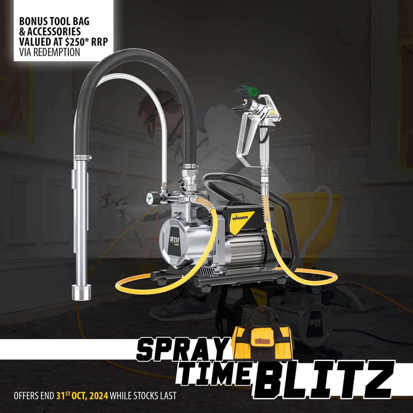 SuperFinish SF21 Pro Flexible Suction | Airless Diaphragm Sprayer