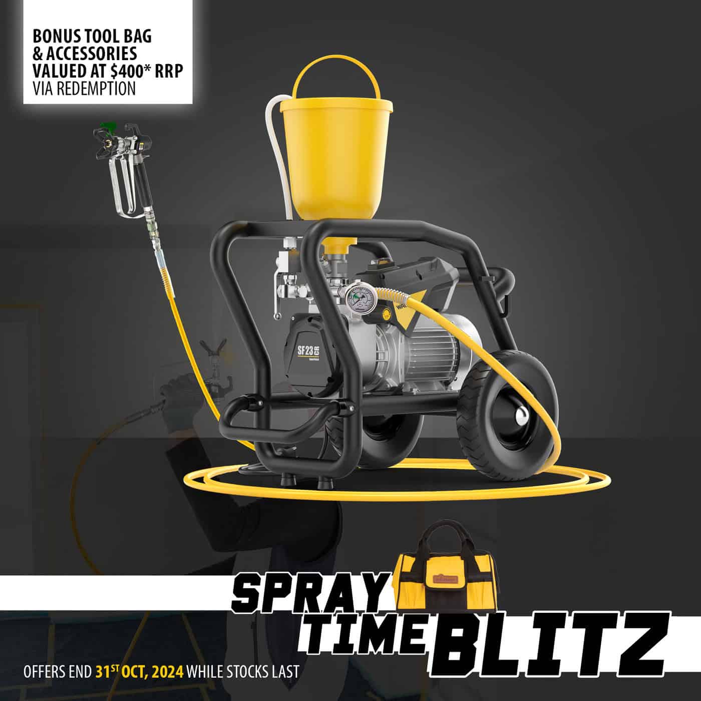 SuperFinish SF23 HD SprayPack | Airless Diaphragm Sprayer